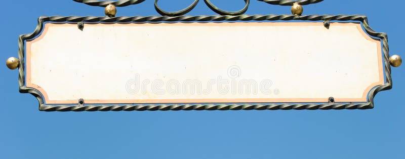 Blank sign outside store stock image. Image of sidewalk - 5305375