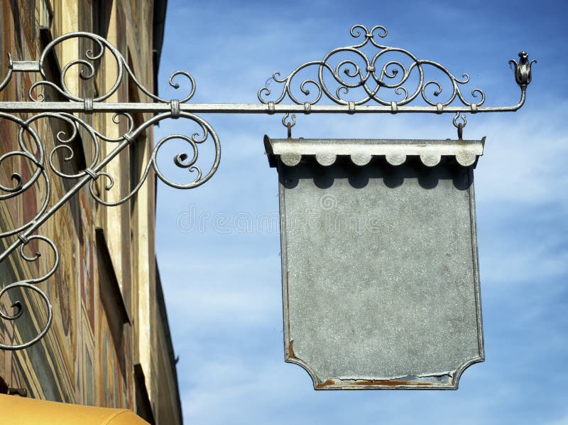 Bern Wrought Iron Shop Sign Stock Photo - Image of medieval, gothic ...