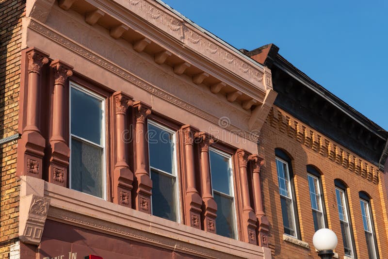 Old Storefronts in Small Town Stock Image - Image of exterior, landmark ...