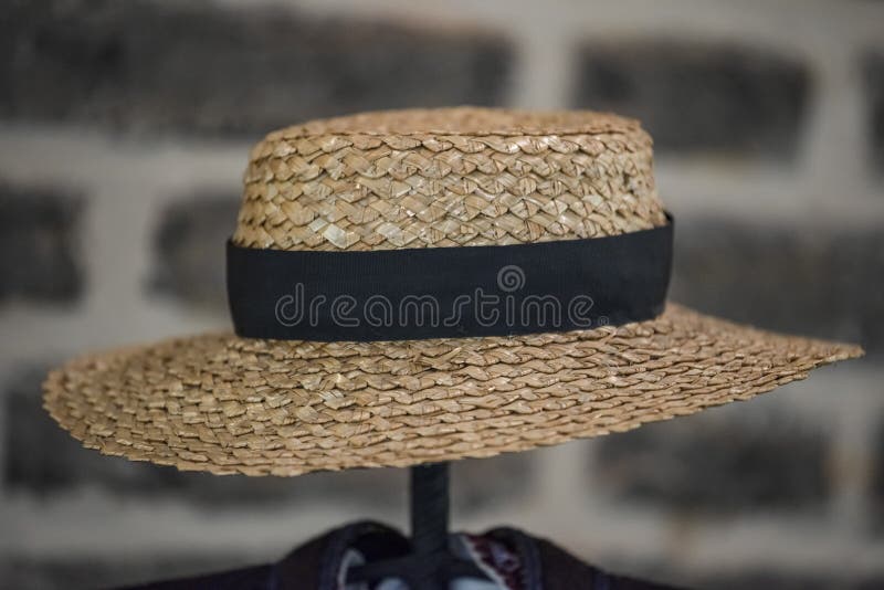Old Straw Hat. Rustic Straw Hat from the 16th Century. Stock Image ...
