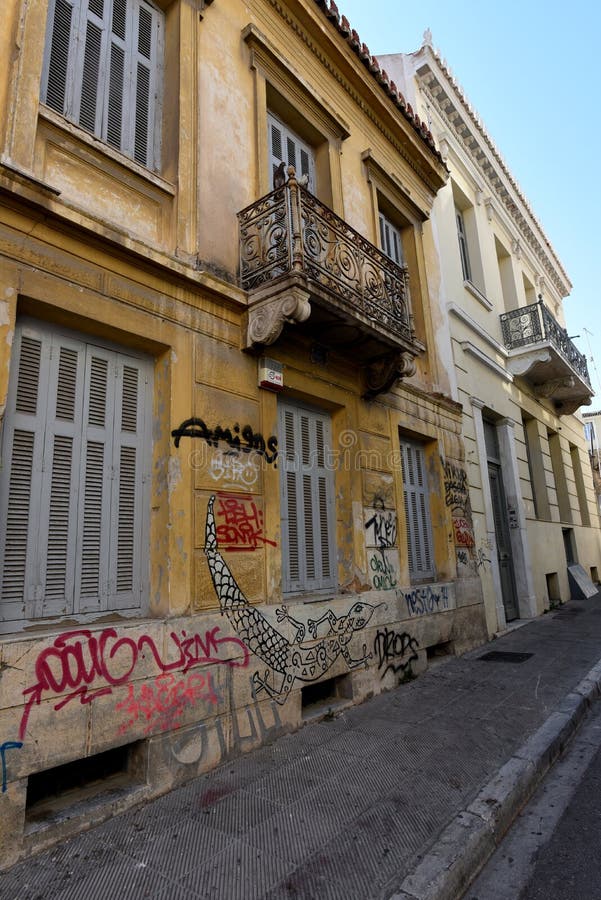 Old Street in Athens, Greece Editorial Photo - Image of athina, plaka ...