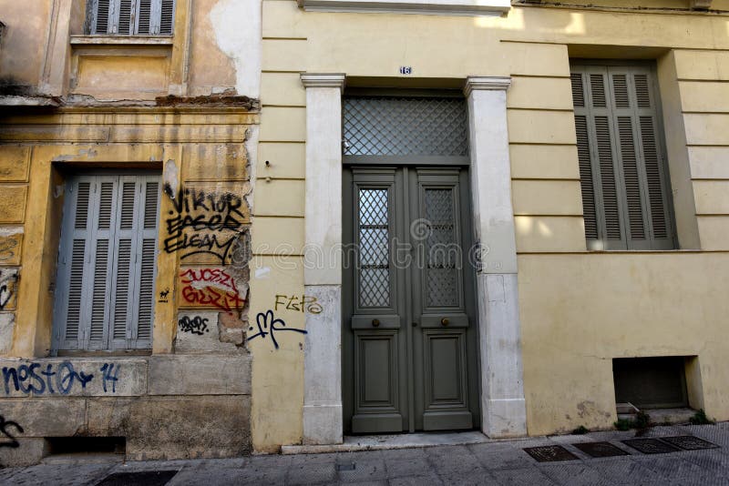 Old Street in Athens, Greece Editorial Image - Image of architecture ...