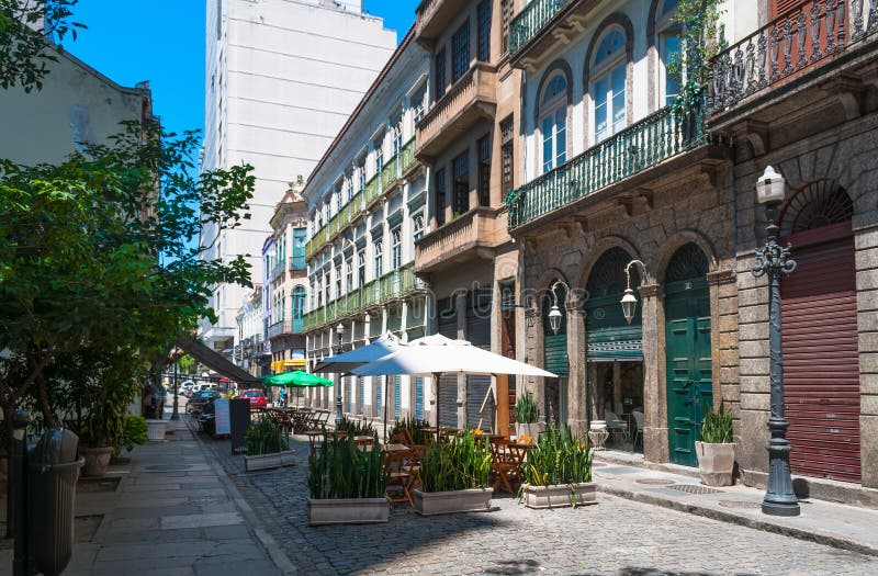 Old Street of Centro in Rio De Janeiro Stock Photo - Image of place ...