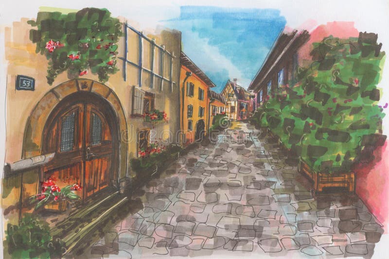 Street Drawing Stock Illustrations – 75,373 Street Drawing Stock ...