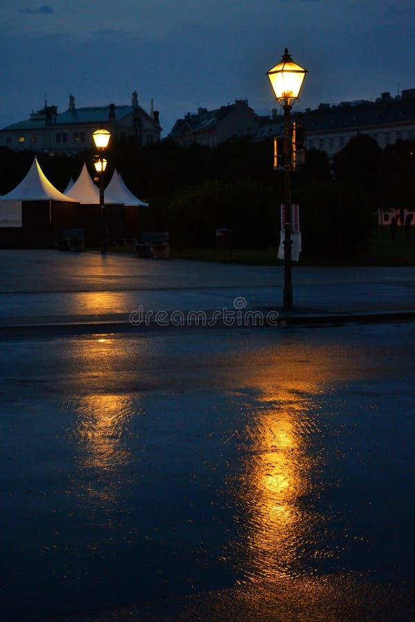 Old street with lamps stock photo. Image of dawn, lamp - 26546068