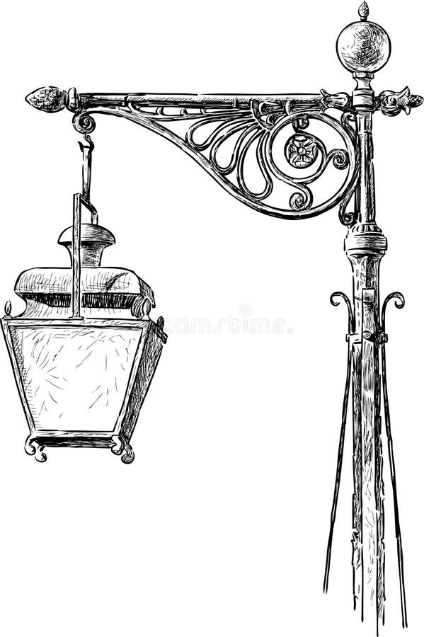 Antique Lantern Drawing