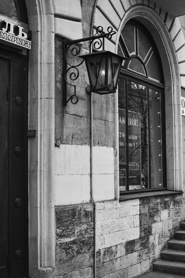 Old Street Light Black and White Old Street Editorial Photography ...