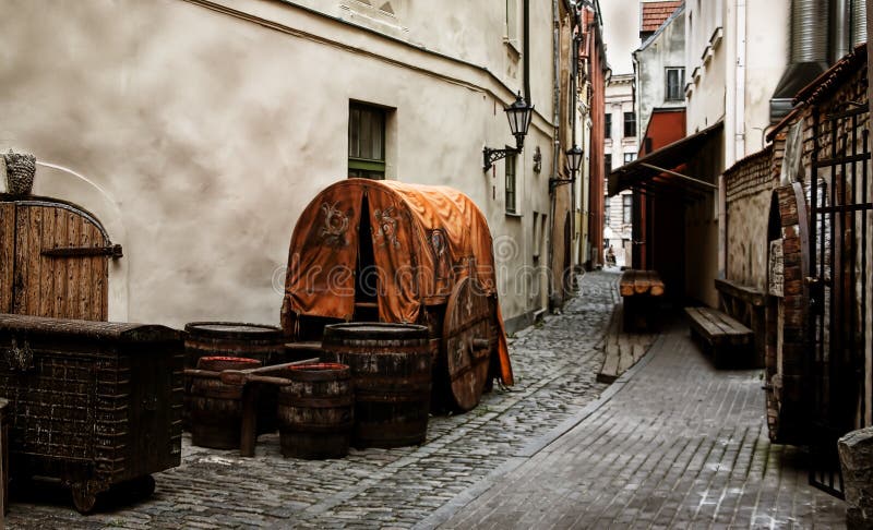 Old street in retro style stock photo. Image of used, street - 7609200