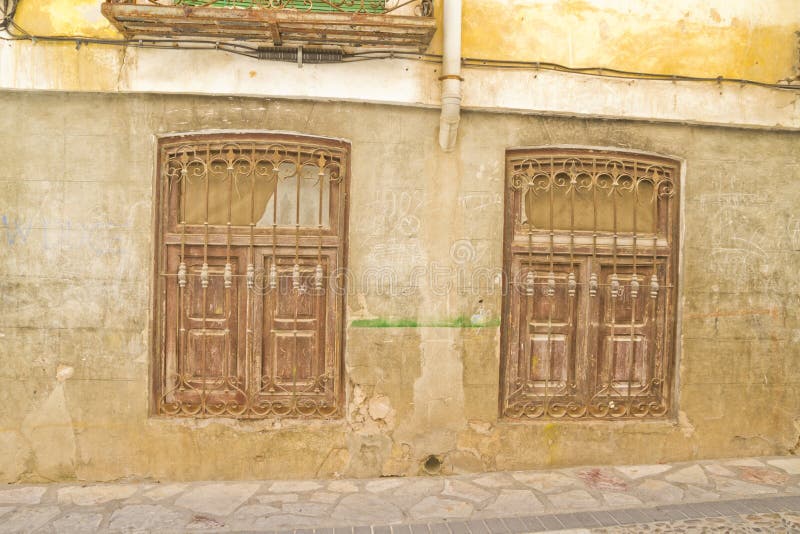 Old Street with Rusty Walls Stock Photo - Image of door, narrow: 83089176