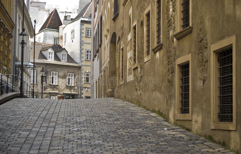Old street in Vienna stock photo. Image of historic, street - 9768802