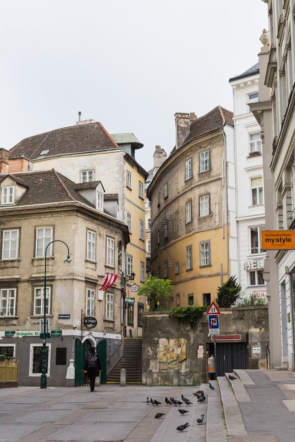 Old Street in Vienna City, Austria Editorial Image - Image of europe ...