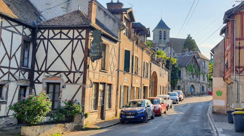 Village street at morning stock photo. Image of street - 142779016