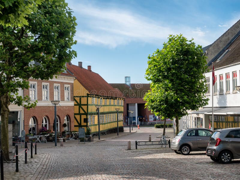 Old Streets in Grenaa, Denmark Editorial Stock Photo - Image of home ...