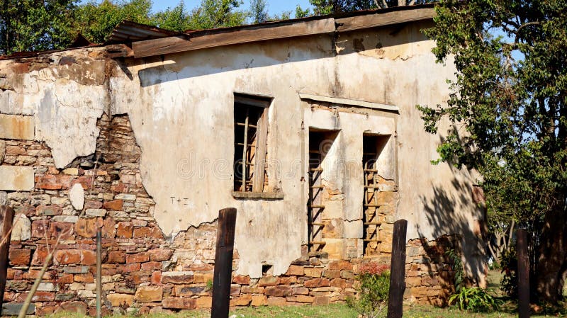 Old Structure with Blue Sky and Mountain Surroundings Stock Image ...