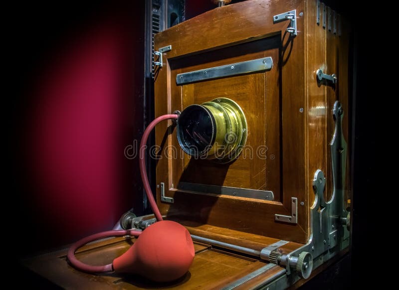 The Old Studio Camera for Using Plates Stock Image - Image of film ...