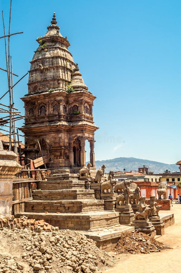Stone Stupa in Bhaktapur stock photo. Image of stone - 32783940
