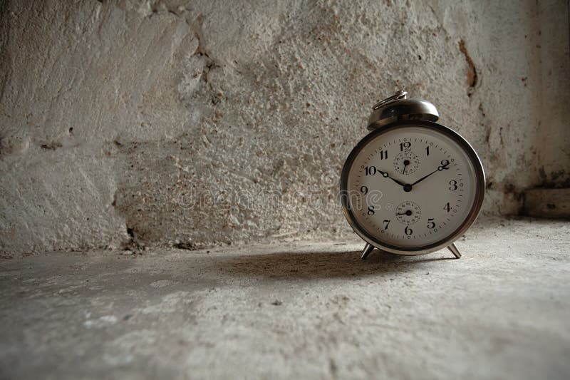 Old Style Antique Clock Sitting on Windowsill Stock Photo - Image of ...