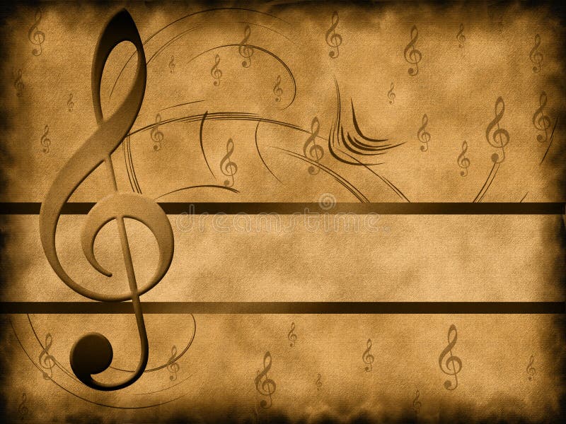 Old Style Backgrounds with Notes Stock Illustration - Illustration of ...