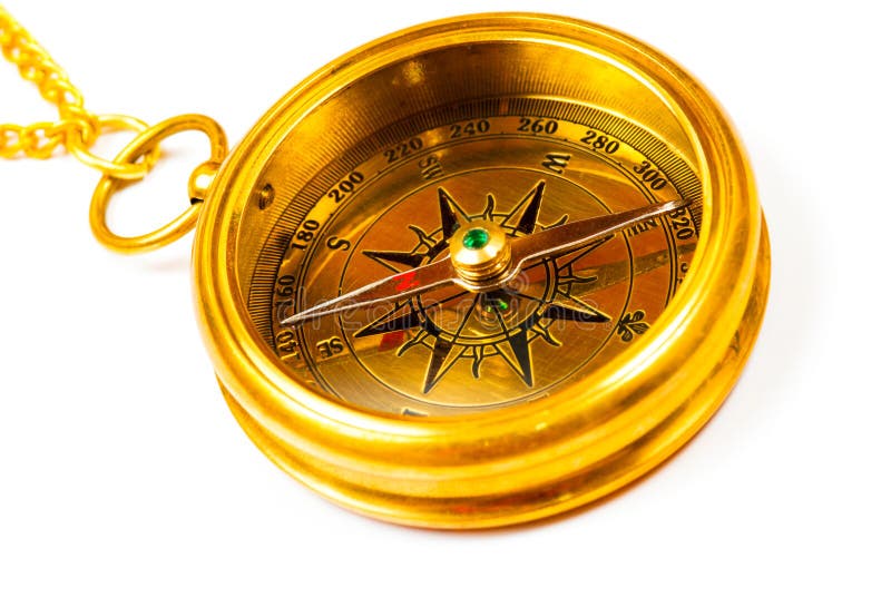 Old style brass compass stock image. Image of latitude - 1805531