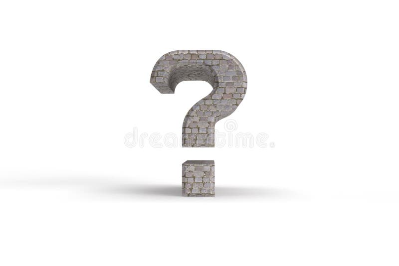 Old Style Brick Stone Question Mark Stock Illustration - Illustration ...