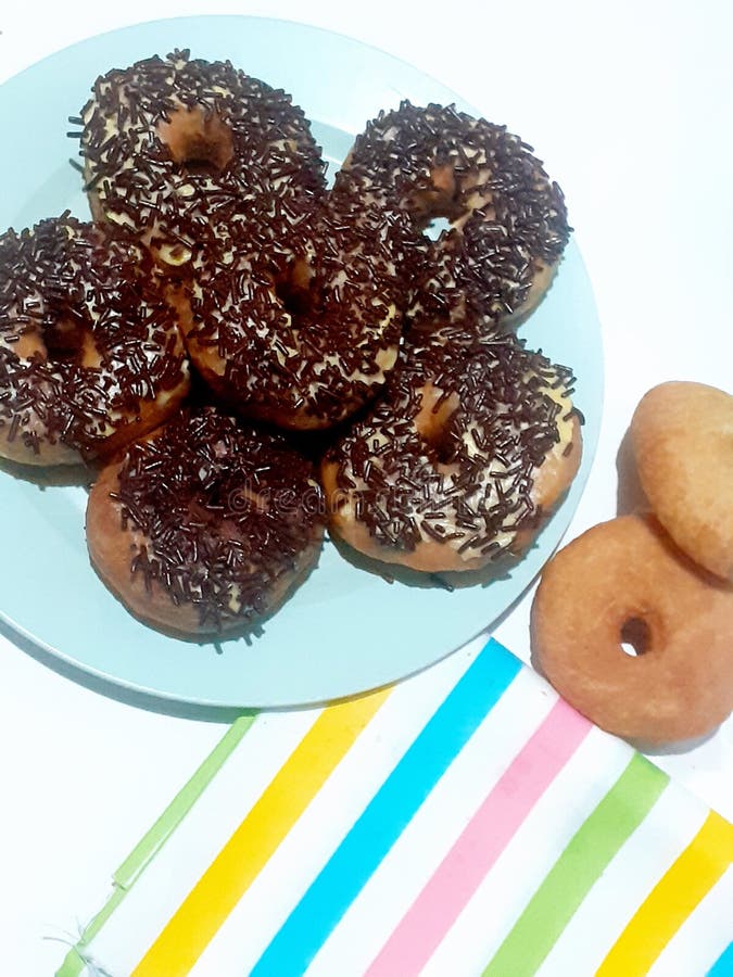 Old Style Donut with Springkle Messy Stock Image - Image of springkle ...