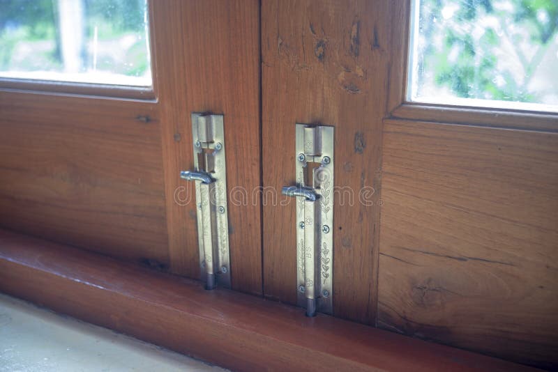 Old style door locks stock photo. Image of wood, wooden - 150550706