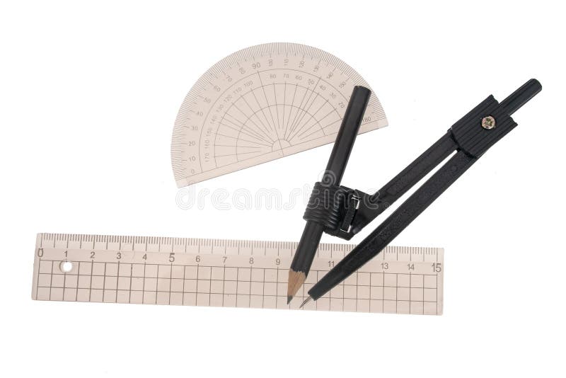 Old School Maths Equipment. Set Square Triangle Used in Engineering and ...