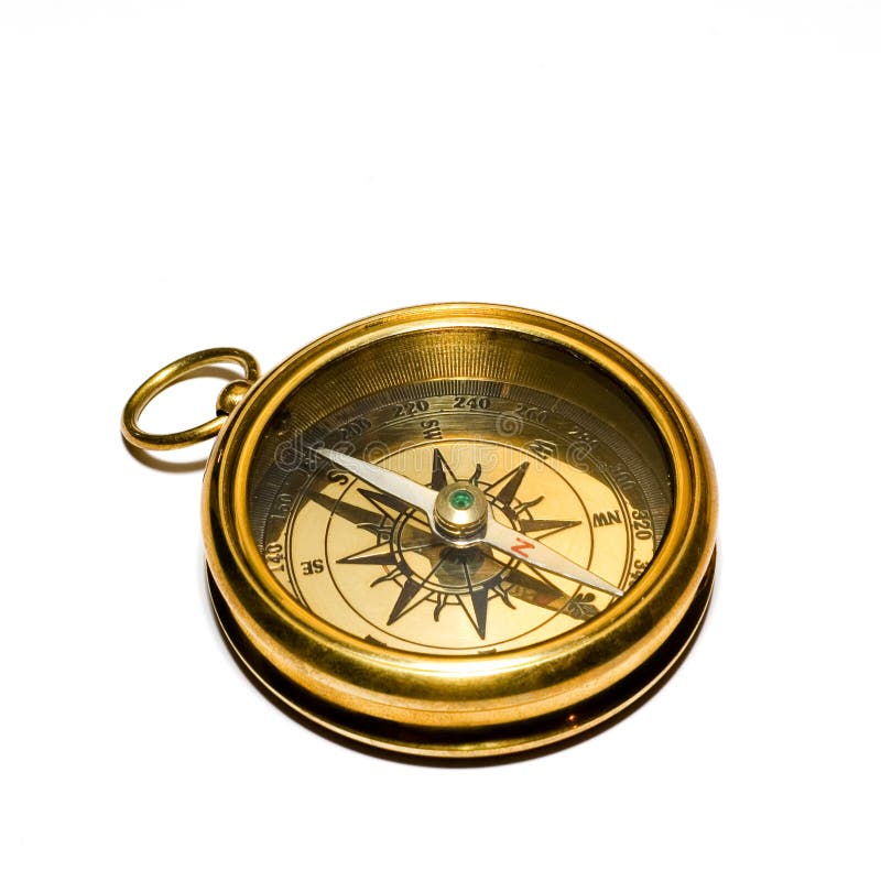 Old style gold compass stock image. Image of columbus - 1723531