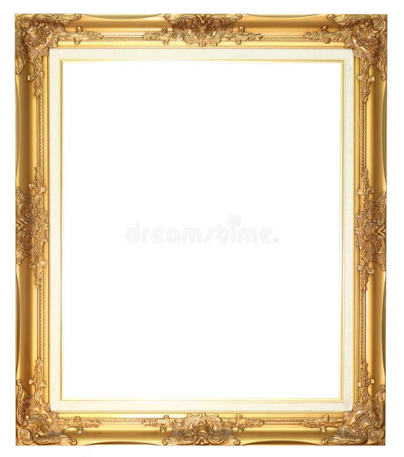 Old Style Goldern Wood Frame Stock Photo - Image of design, edge: 25081042