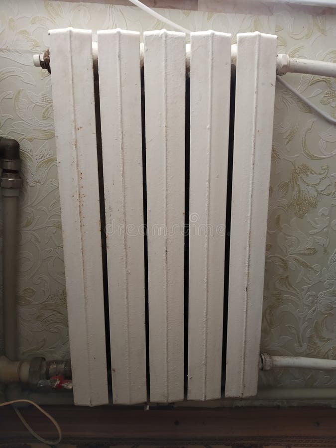Old-style Heating Radiators Requiring Replacement Stock Image - Image ...