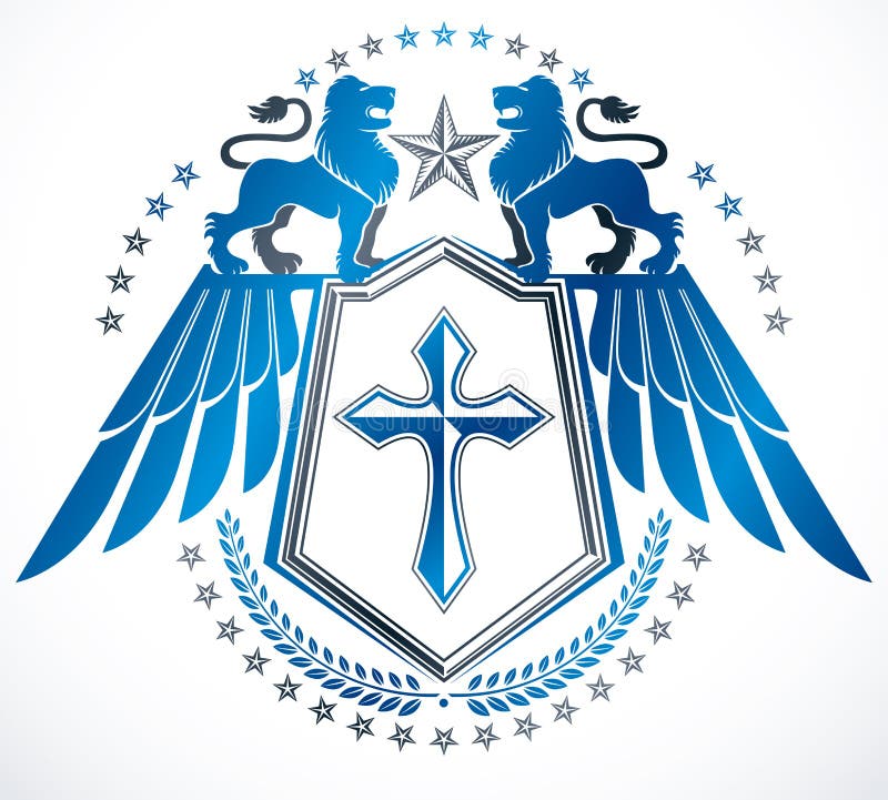 Old Style Heraldry, Heraldic Emblem, Vector Illustration. Stock Vector ...