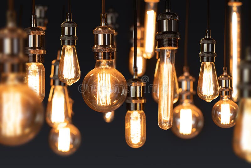 Old Style Incandescent Bulbs Stock Photo - Image of compact, idea ...