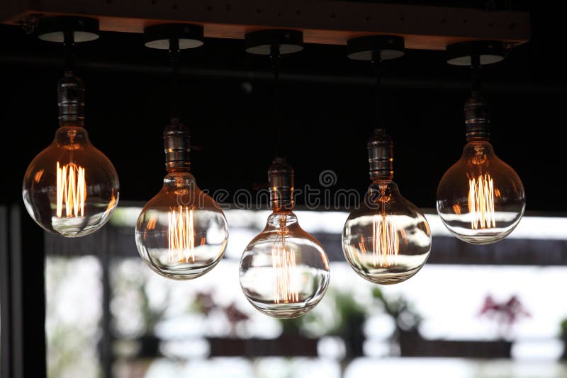 Old Style Incandescent Bulbs or Light or Lamp Stock Photo - Image of ...