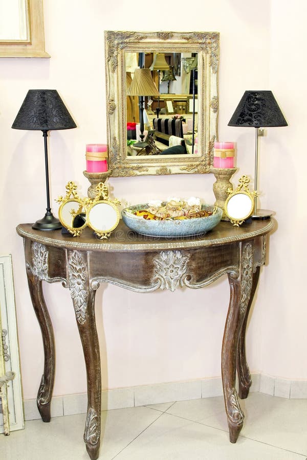 Makeup table stock photo. Image of candles, interior - 169619096