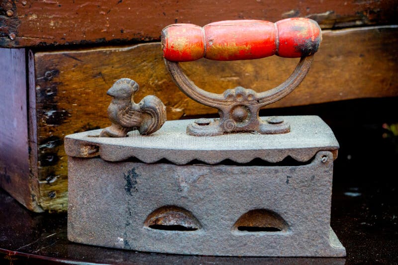 An Old-style Iron that Uses Charcoal As a Heating Material Stock Photo ...
