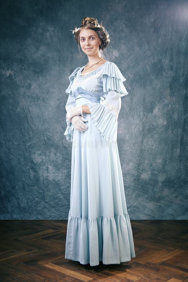 Old Style Lady Posing in Studio Stock Image - Image of time, secession ...