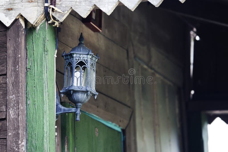 Old Style Lantern on a Wall Stock Photo - Image of perete, wall: 184481118