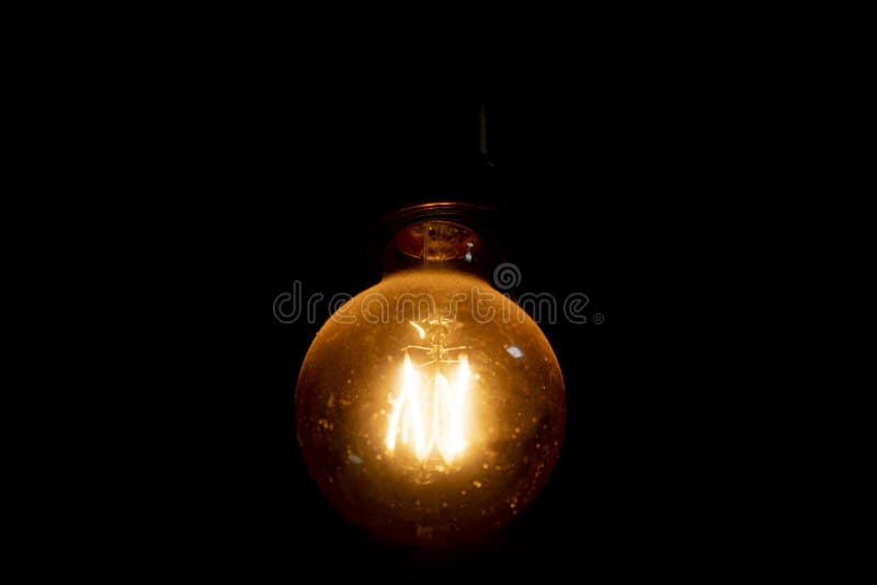 Old Style Led Light on Black Background Stock Image - Image of light ...