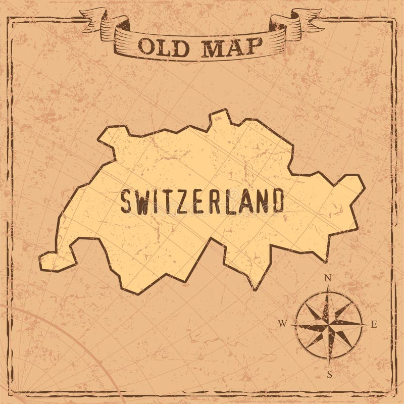 Old Style Maps and Countries Shapes in Vintage Stock Vector ...