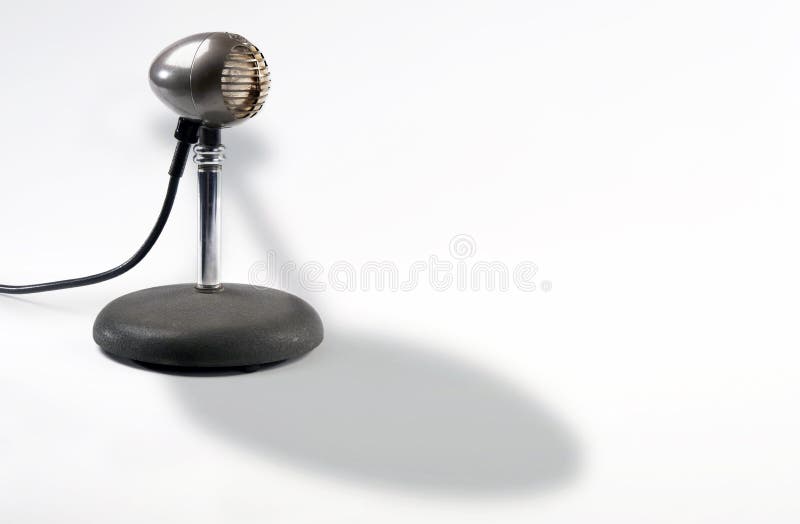 Old Style Microphone. stock photo. Image of record, musical - 100145194