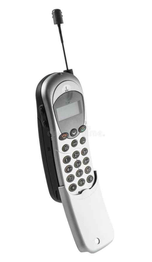 Old Style Mobile Phone, Isolated on White Stock Photo - Image of number ...