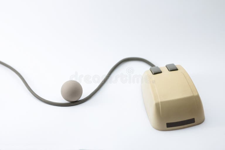 Old style mouse with ball stock image. Image of click - 59336179