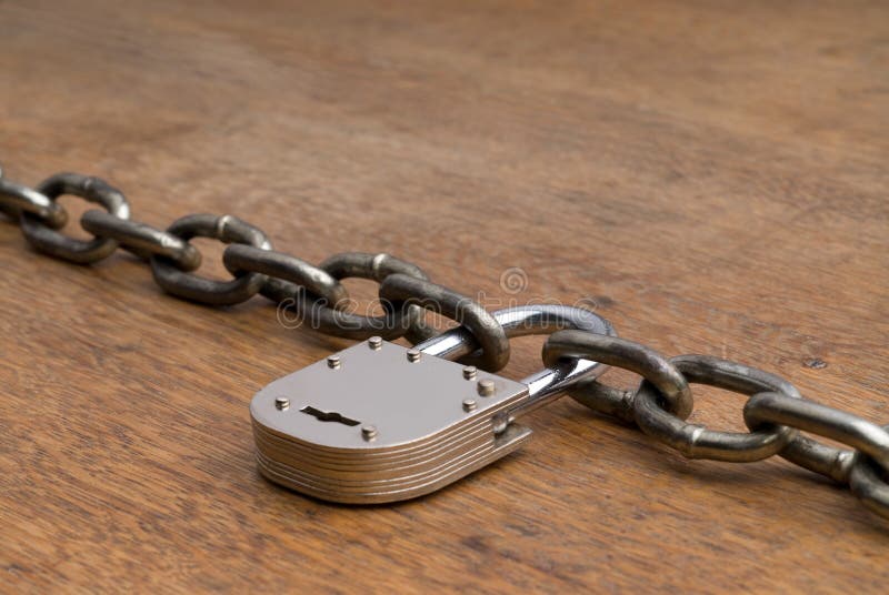 Security Hand Chained Lock stock image. Image of safe - 27840723