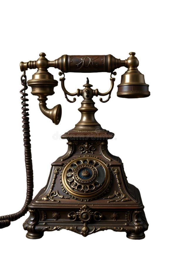 Old Style Phone Isolated. Digital Artwork Stock Illustration ...