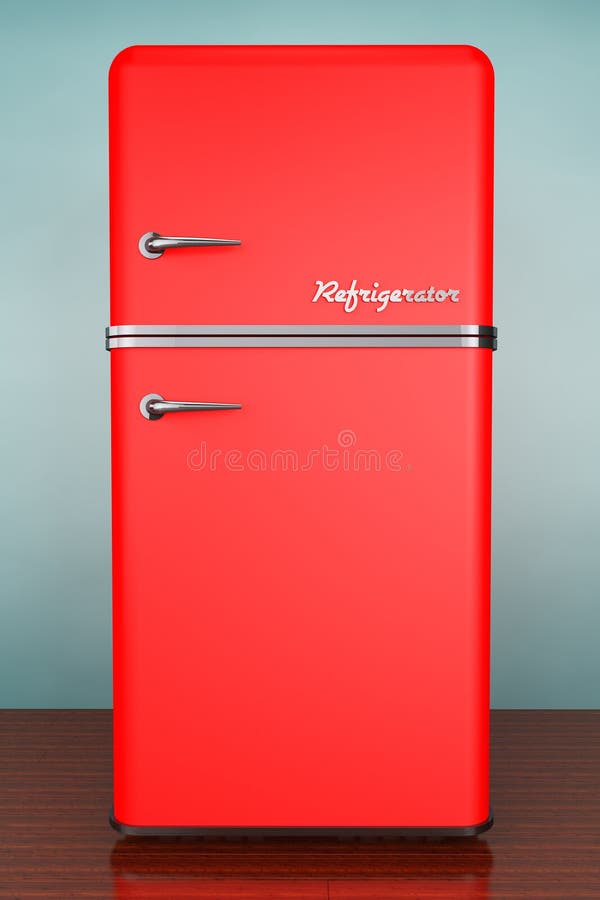 Old Style Photo. Retro Refrigerator Stock Image - Image of fresh ...
