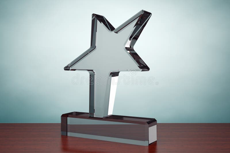 Old Style Photo. Star Award Trophy Stock Illustration - Illustration of ...