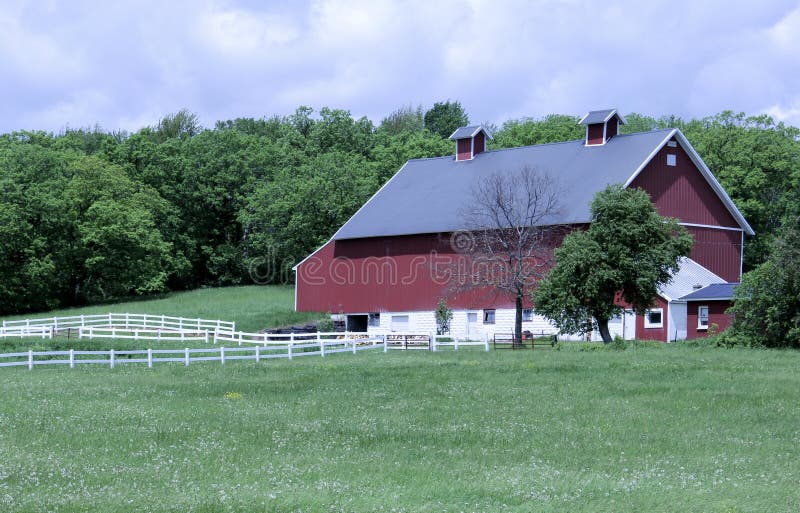 Old style red barn stock image. Image of agriculture - 41286829