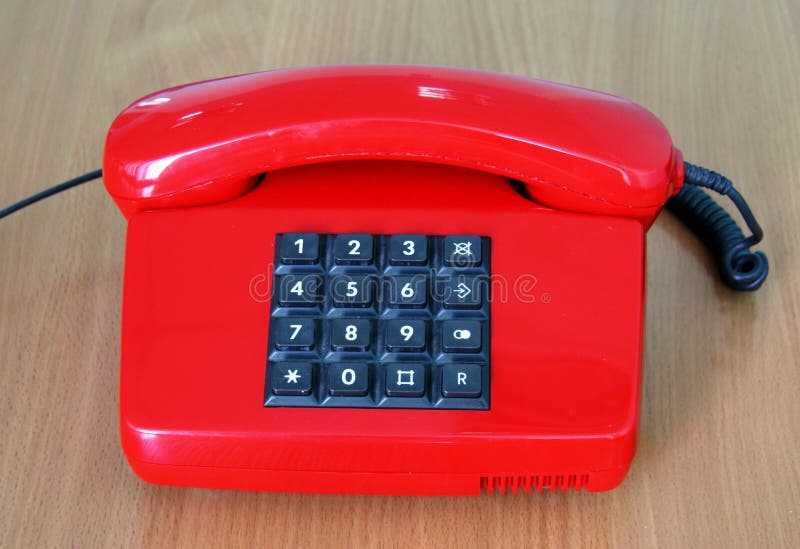 Old style red phone stock photo. Image of revival, obsolete - 4897902