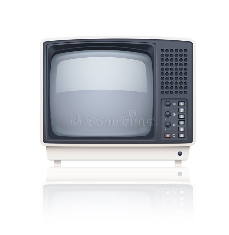 Old Style Retro Tv Set Icon Stock Illustration - Illustration of cinema ...