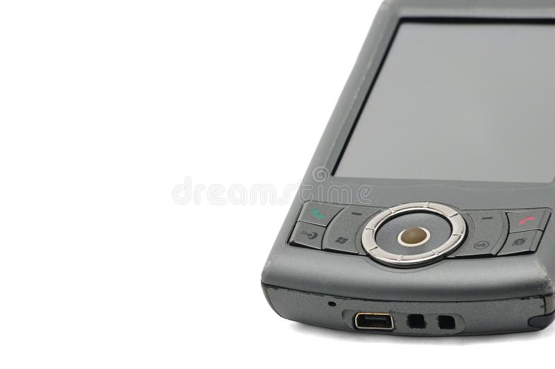 Old Style Smartphone Phone on a White Background.PDA Phone Stock Photo ...